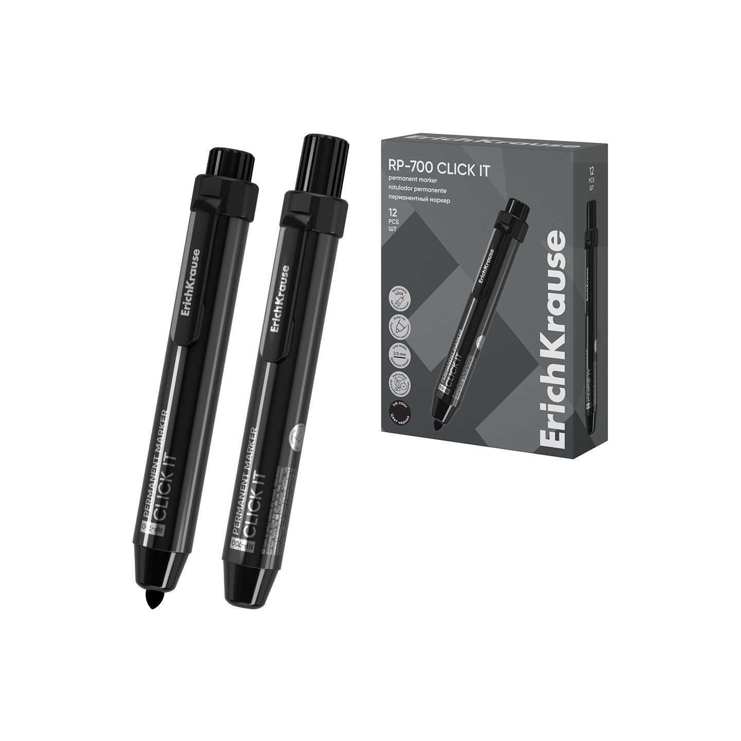 1 Pennarello indelebile a scatto ErichKrause RP-700 Click it, colore ...